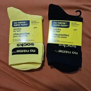 no name | Accessories | Nip No Name Black And Yellow Socks | Poshmark